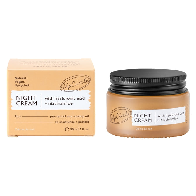 Upcircle Night Cream with Hyaluronic Acid + Niacinamide – Sustainable ...
